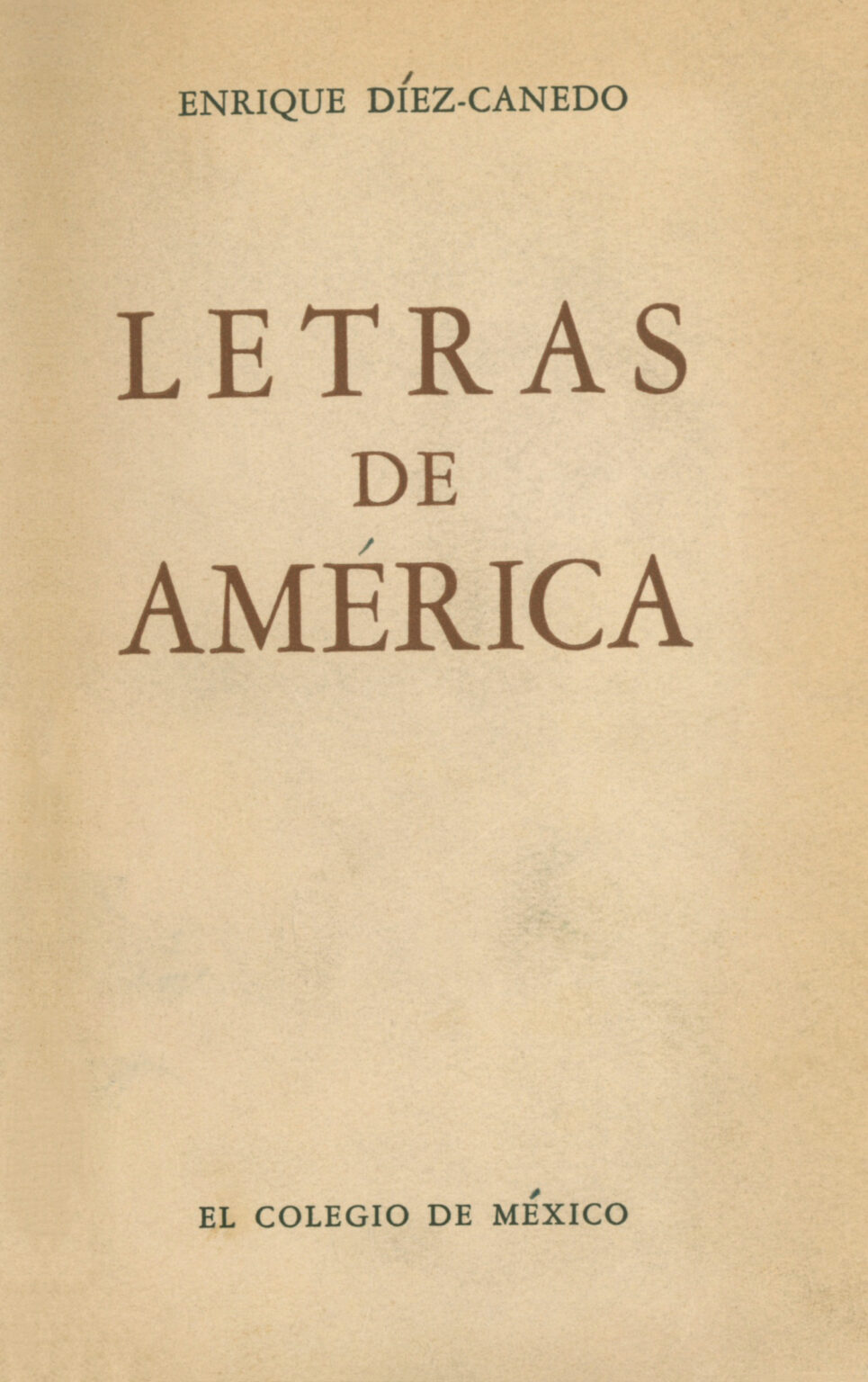 Letras de América - Dirección de Publicaciones